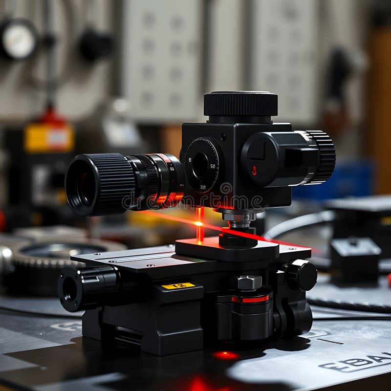 A Professional Optical Alignment Tool with a Laser Pointer Placed on a ...
