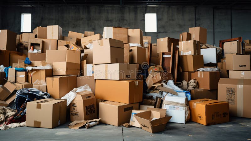 Professional and Organized Cardboard Box Storage Solution Stock ...