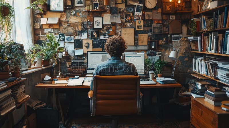 Professional Organizer Transforming a Chaotic Office Stock Image ...
