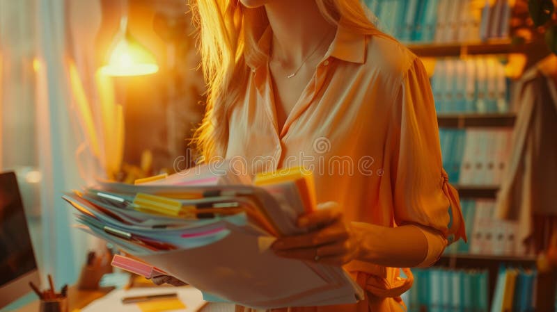 A Professional Organizing Documents.AI Generated Image Stock Image ...