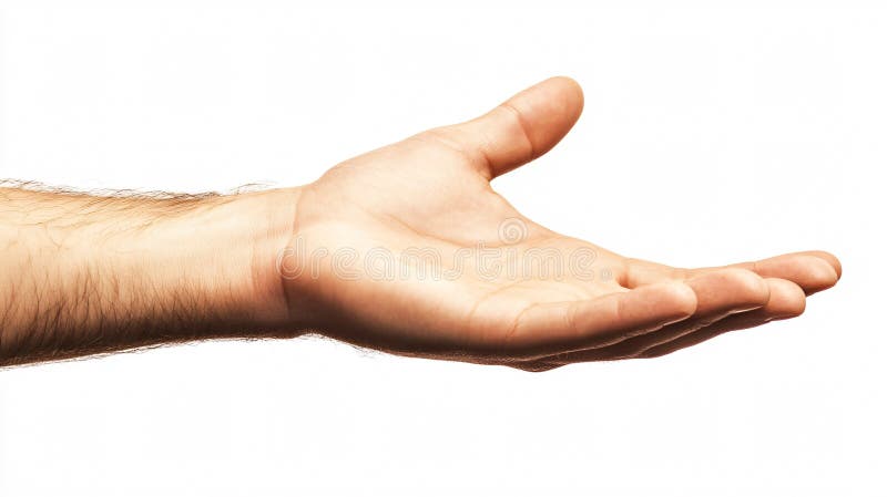 Professional Outstretched Male Hand Isolated Transparent Background ...