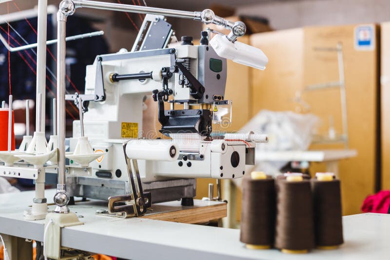 Professional Overlock Sewing Machine Stock Image - Image of manufacture ...