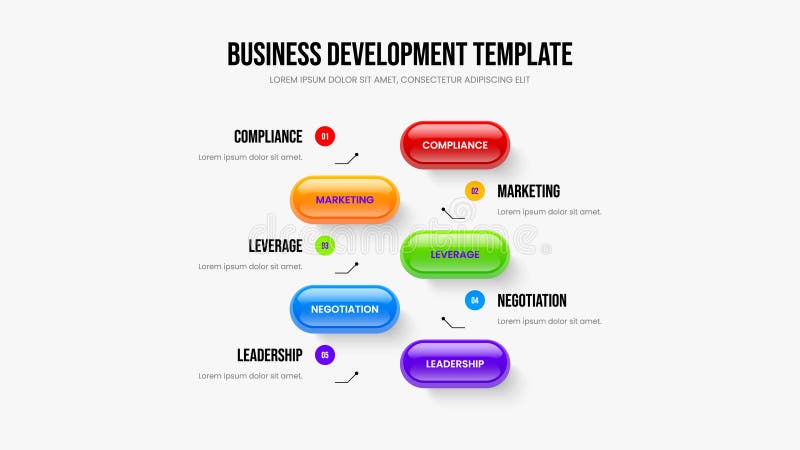 Professional Overview 5 Option Infographic Slideshow Design. Stock ...