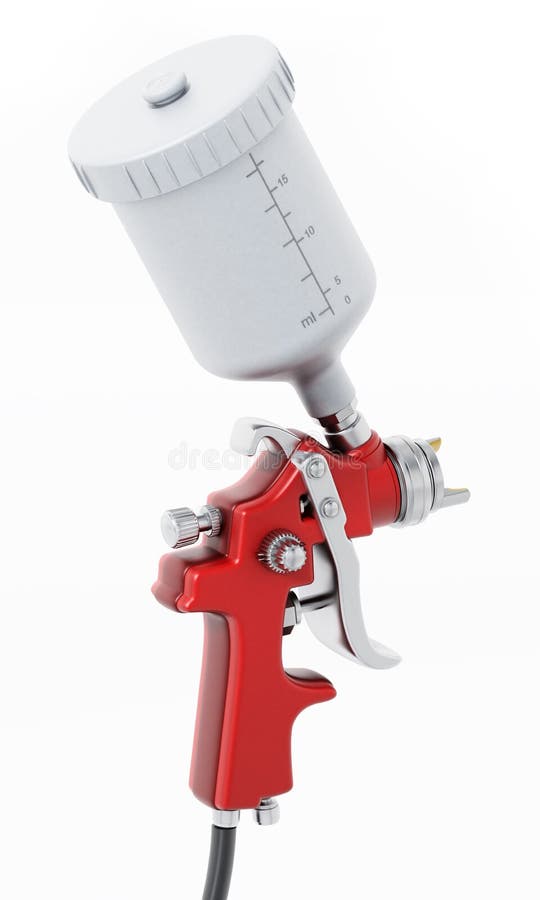 Visualization 3d Cad Model of Painting Spray Gun, Blueprint. 3D ...