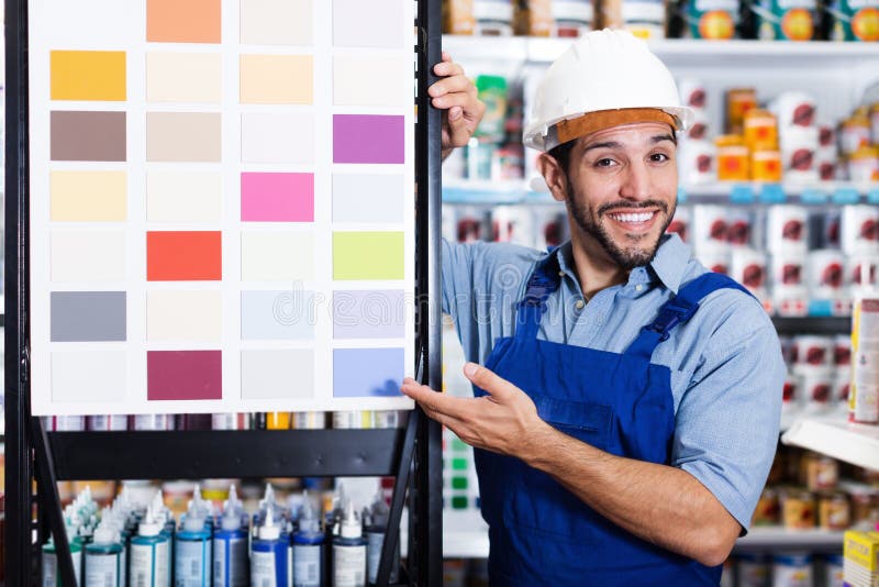 Professional Painter Showing Stand Samples Stock Photos - Free ...