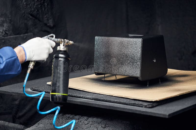 Professional Painter Works in the Paint Shop Stock Photo - Image of ...