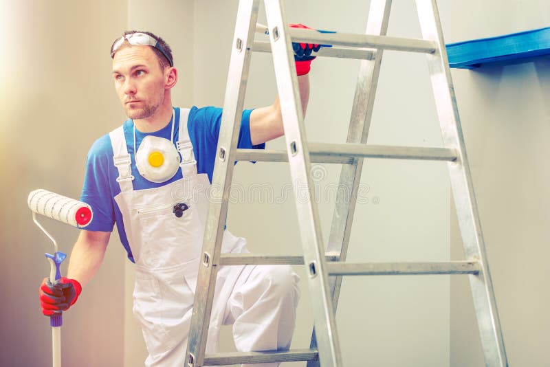 Professional Painting stock photo. Image of labor, caucasian - 69849868