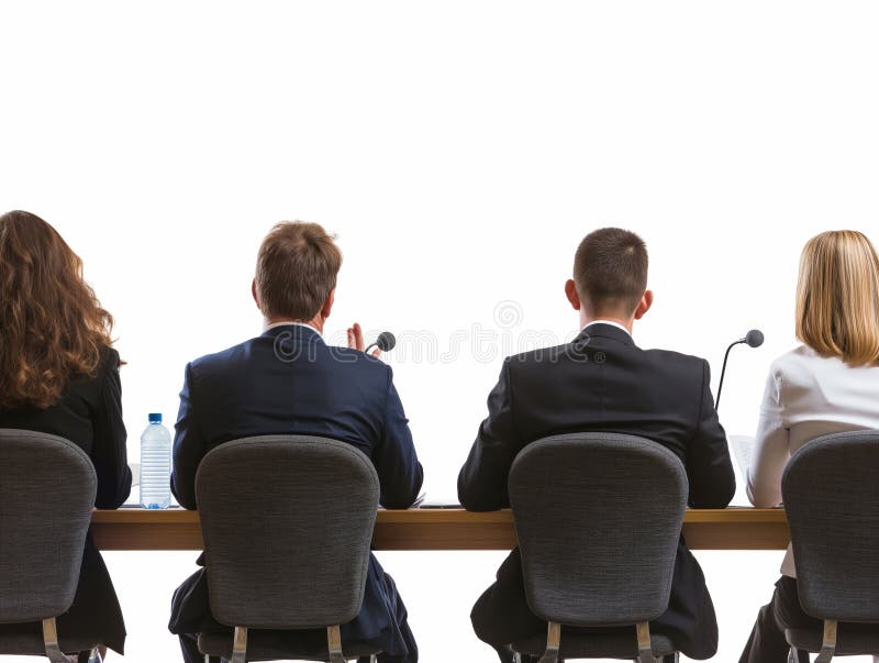 Professional Panel Discussion Stock Illustration - Illustration of ...