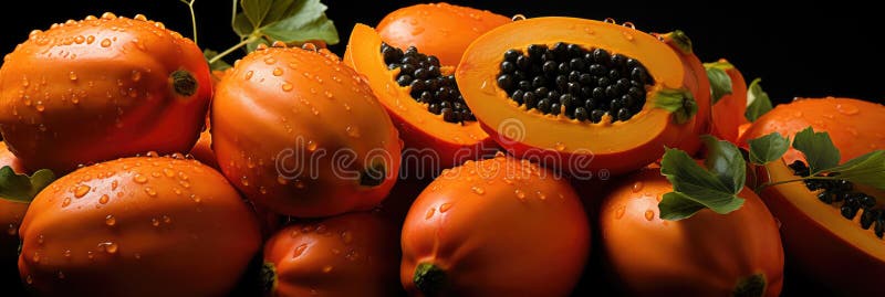 Professional Papayas Texture for Background Stock Illustration ...