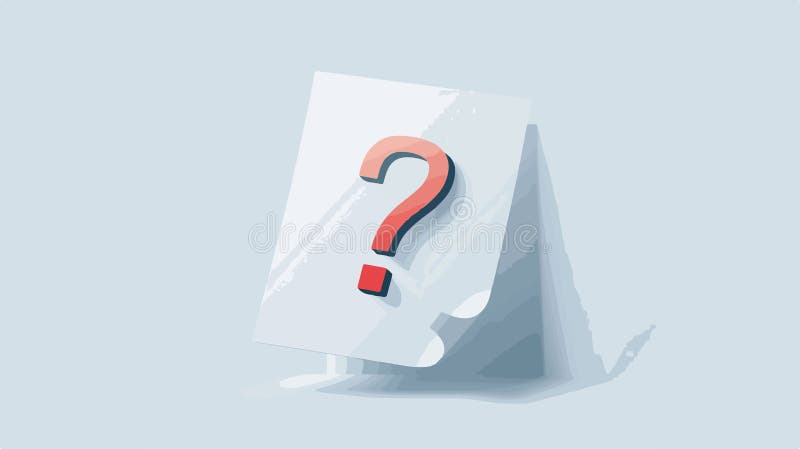 Professional Paper Document File with Question Mark Outline Stock ...