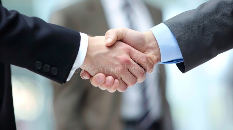 Professional Partners Shaking Hands in Agreement after Signing Business ...