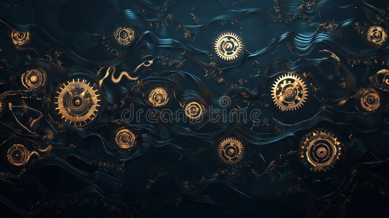 Professional Pattern with Subtle Gear and Mechanism Designs Stock ...