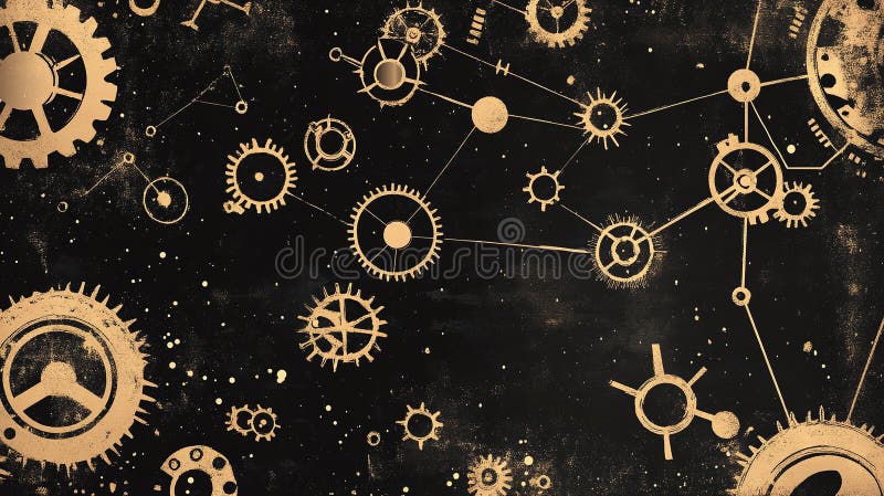 Professional Pattern with Subtle Gear and Mechanism Designs Stock ...
