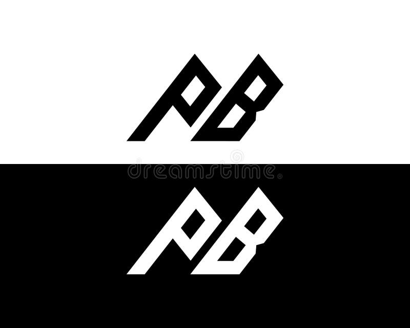Professional PB Letter Logo Design Stock Vector - Illustration of ...