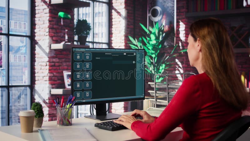 Professional Person Engaging with an AI Chatbot on a Computer Screen ...