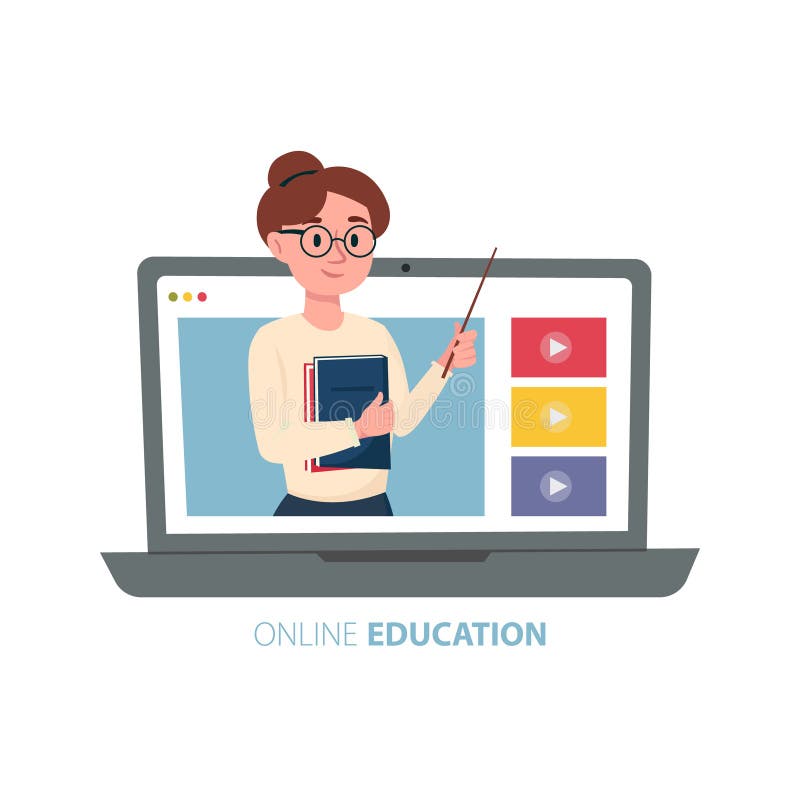 Professional Personal Teacher. Online Education, Home Schooling. Video ...