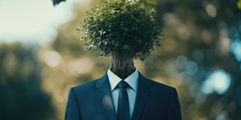 Professional Personification with Tree Element Stock Image - Image of ...