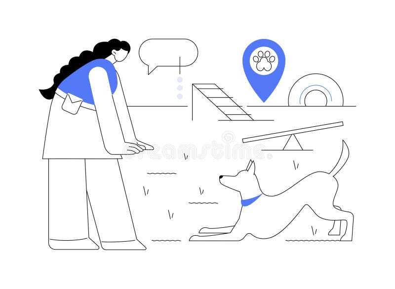 Professional Pet Training Isolated Cartoon Vector Illustrations. Stock ...