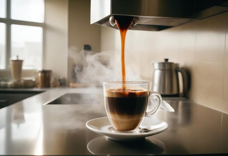 A Professional Photo of a Hot Coffee Stock Illustration - Illustration ...