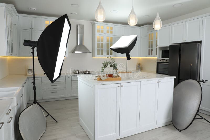 Professional Photo Studio Equipment Prepared for Shooting Kitchen ...