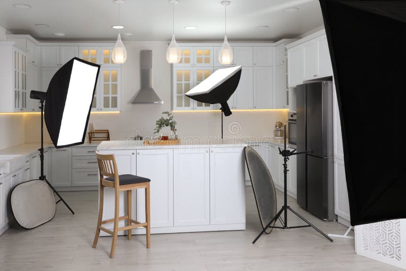 Professional Photo Studio Equipment Prepared for Shooting Kitchen ...
