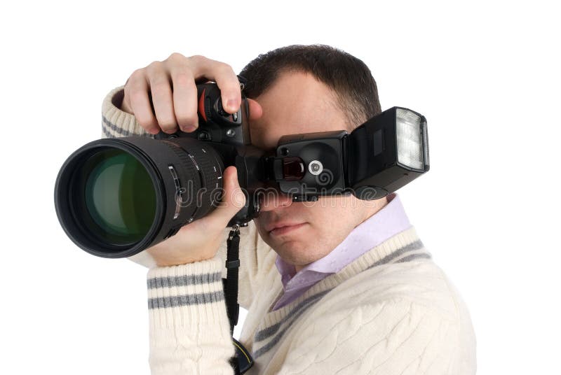 Professional photographer stock photo. Image of photograph - 12462630