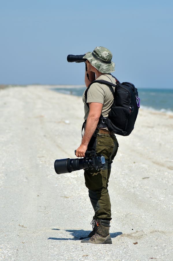 Professional Photographer Outdoor Stock Image - Image of photographer ...