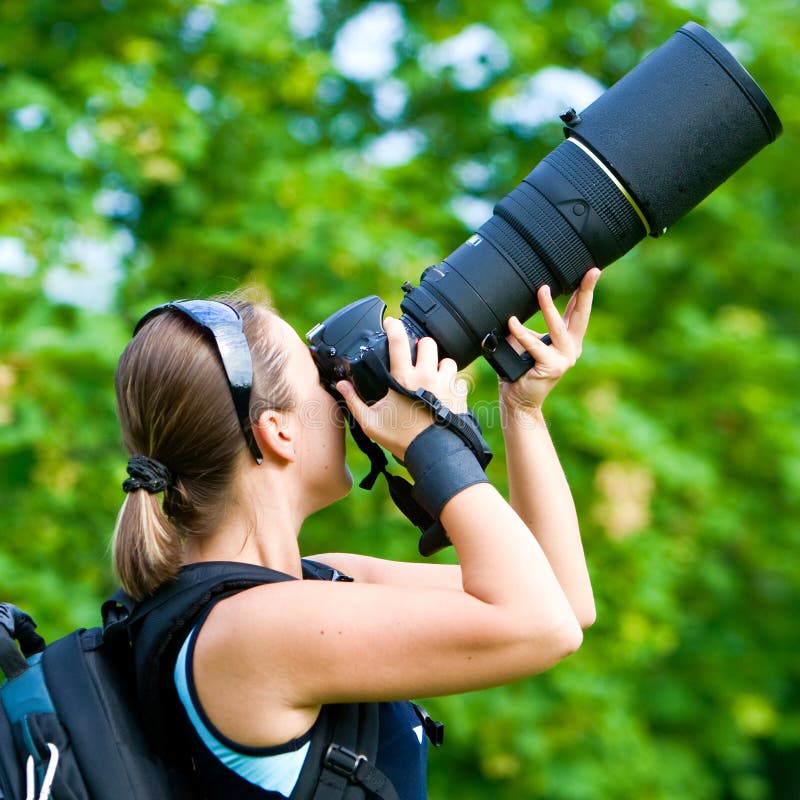 Professional Photographer Outdoor Stock Image - Image of shutter, face ...