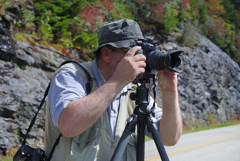 Professional Photographer on a Photo Shoot Stock Photo - Image of sunny ...