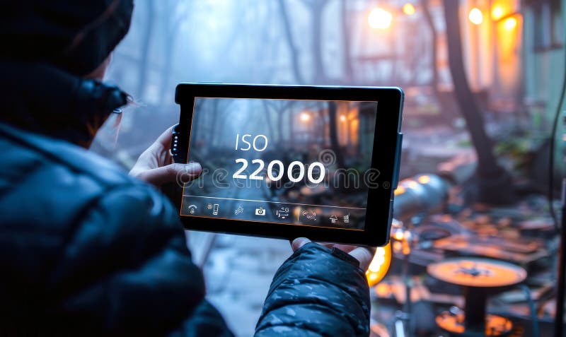 Professional Photographer or Videographer Holding Digital Tablet ...