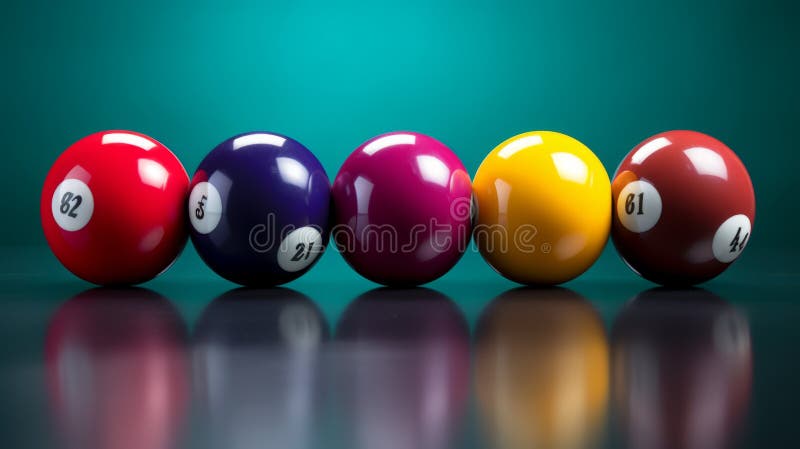 Professional Photography of Billiards Balls on Solid Color Background ...