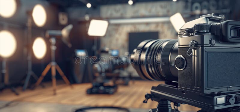 Professional Photography Studio with Modern Cameras and Lighting ...