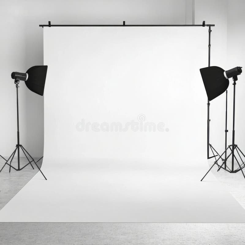 Professional Photography Studio Setup with Backdrop and Lighting ...
