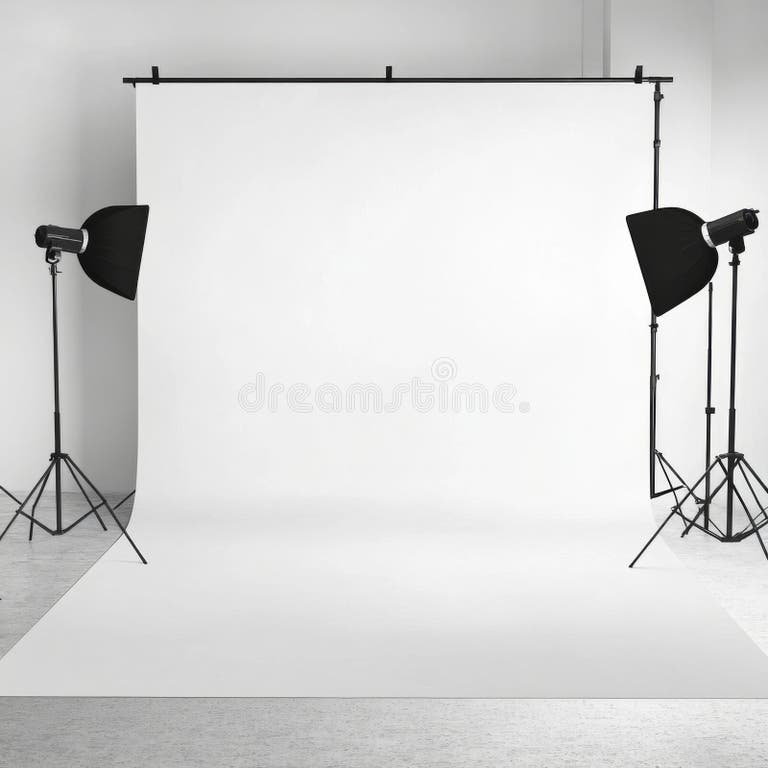 Professional Photography Studio Setup with Backdrop and Lighting ...
