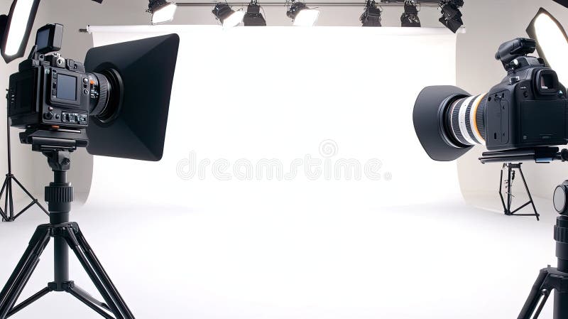 Professional Photography Studio Setup with Cameras and Lighting ...