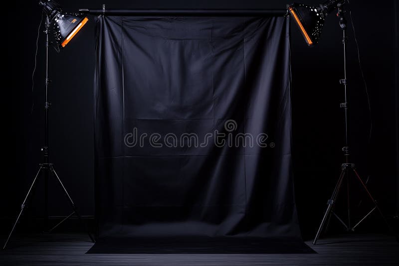 Professional Photography Studio Setup Featuring Two Spotlights ...