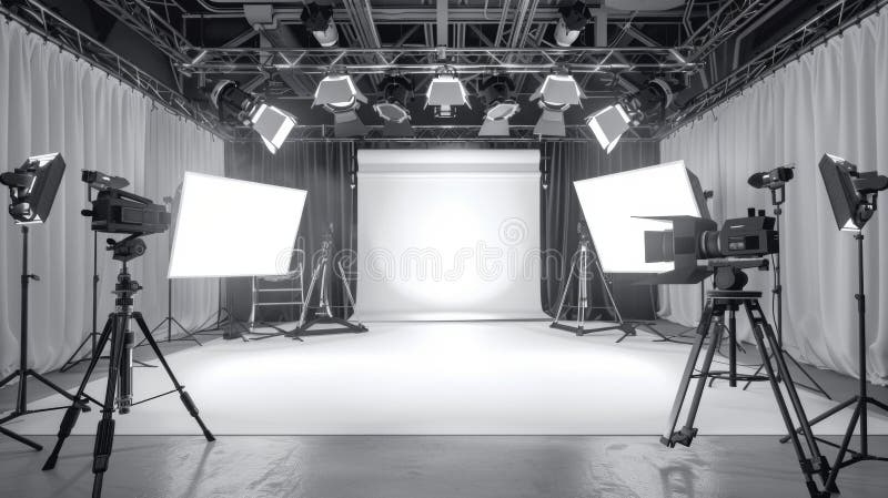 Professional Photography Studio Setup Stock Photo - Image of indoor ...