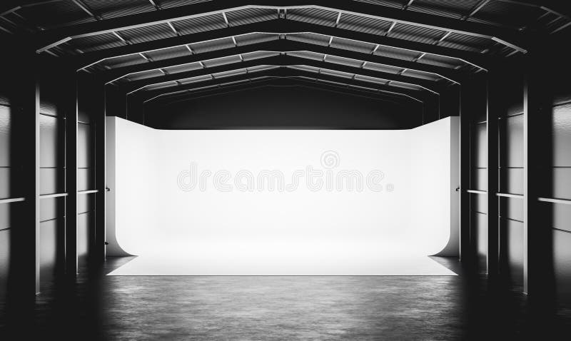 Professional Photography Studio with White Background Stock ...