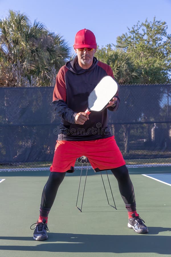 Professional Pickleball Instructor Demonstrates Proper Ready Position ...