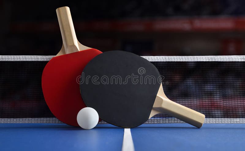 Professional Ping-pong Set with Paddles Ball and Playing Surface Stock ...