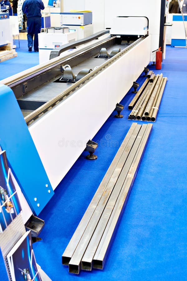 Professional Pipe Laser Cutting Machine Stock Image - Image of cutting ...