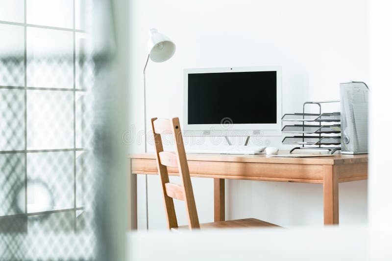 Professional Place To Work from Home Stock Image - Image of functional ...