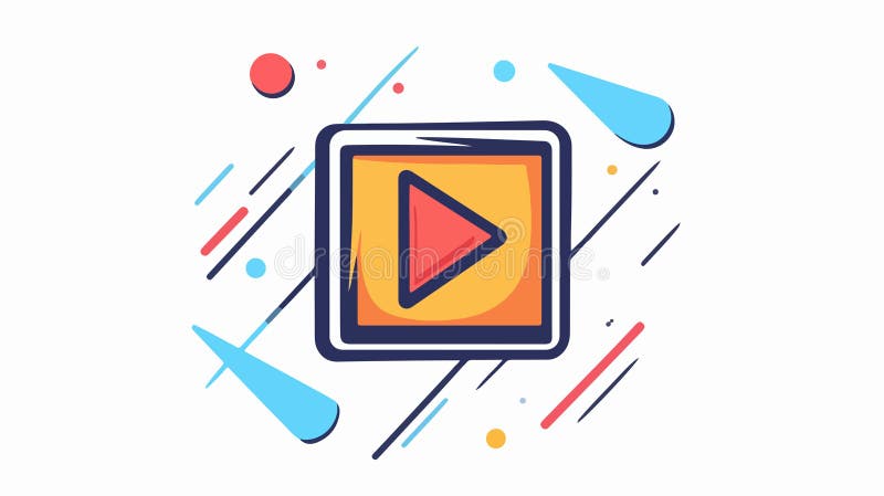 Professional Play Button Icon Outline Illustration Vector for ...