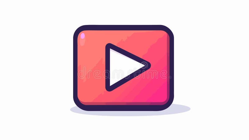 Professional Play Button Icon Outline Illustration Vector for ...