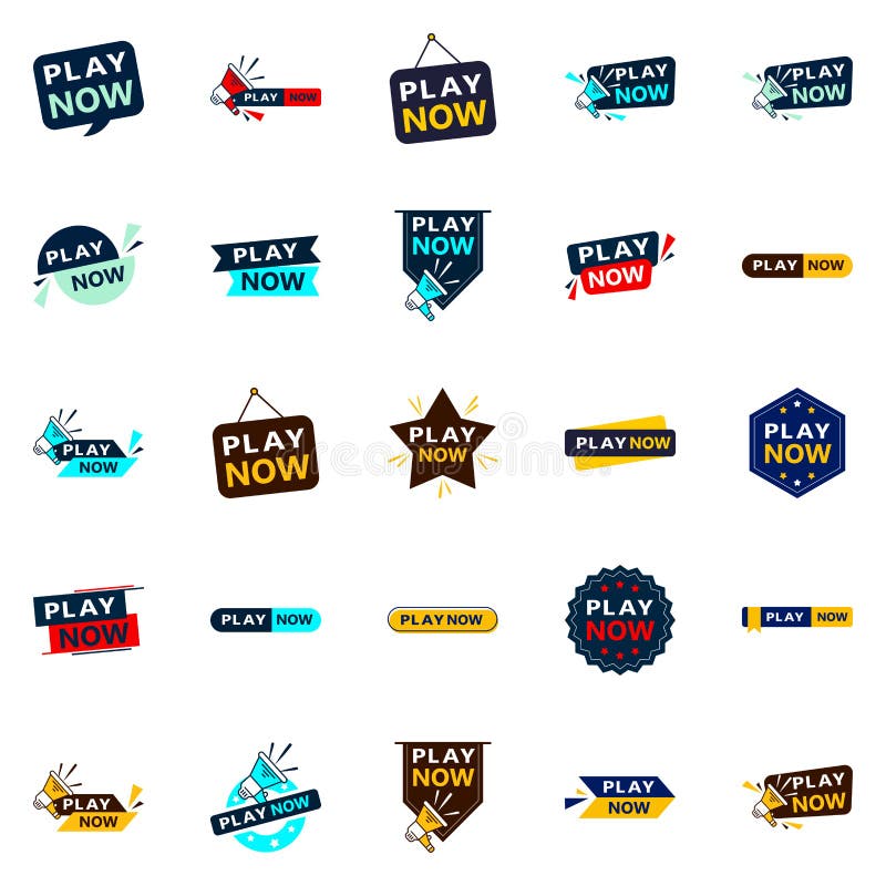 25 Professional Play Now Banners To Elevate Your Brand Stock Vector ...
