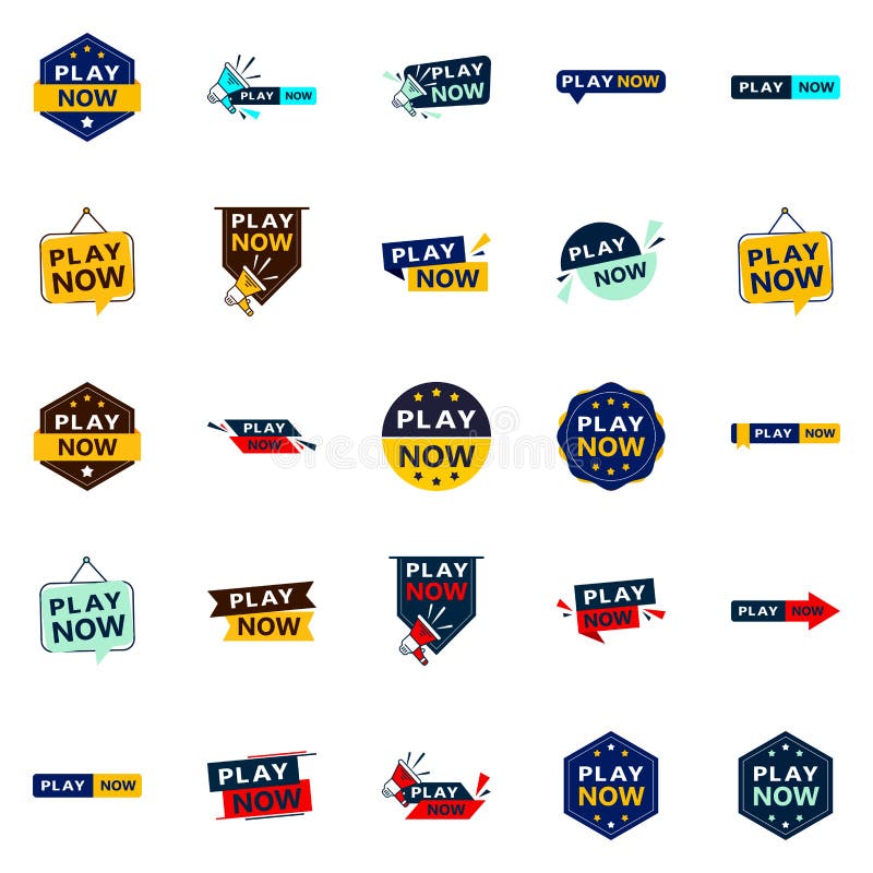 25 Professional Play Now Banners To Elevate Your Brand Stock Vector ...