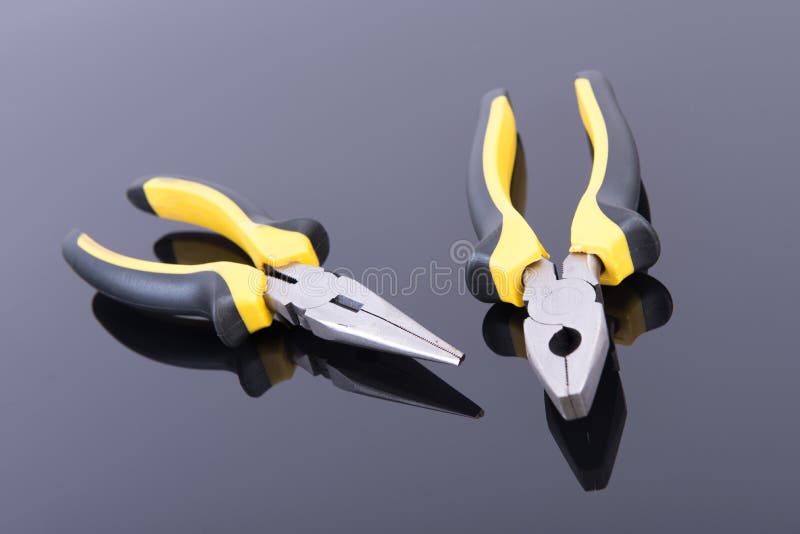 Professional Pliers on a Table Stock Image - Image of instrument ...