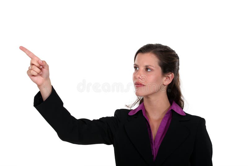 Stern Woman Wagging Her Finger Stock Image - Image of point, caucasian ...