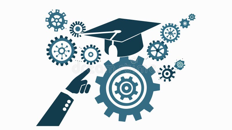 Professional Pointing at Online Education Platform Concept Stock Vector ...