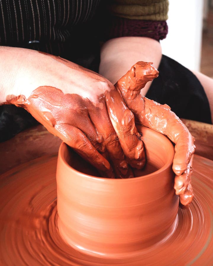 Professional Potter Making Bowl in Pottery Workshop Stock Photo - Image ...